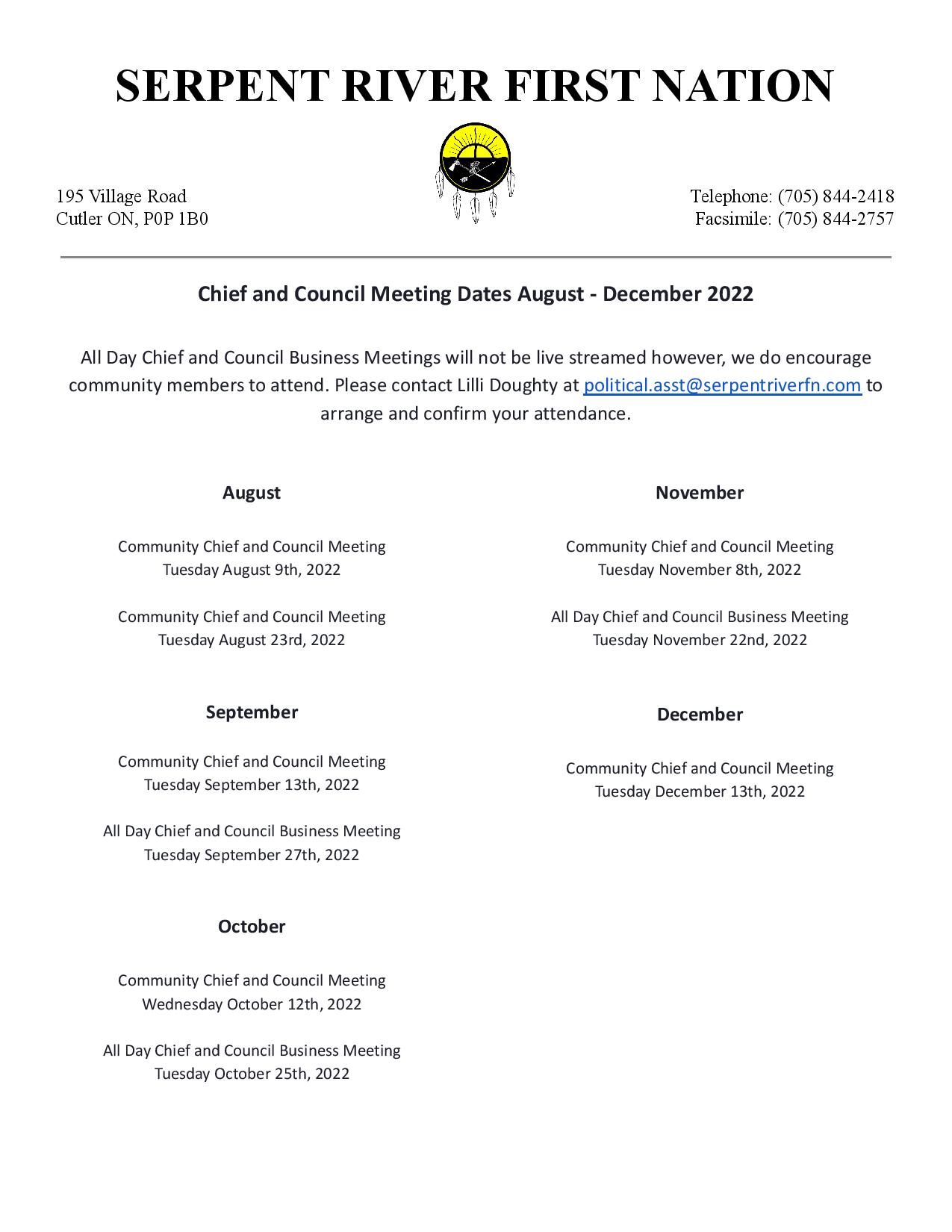 Community Information - Serpent River First Nation